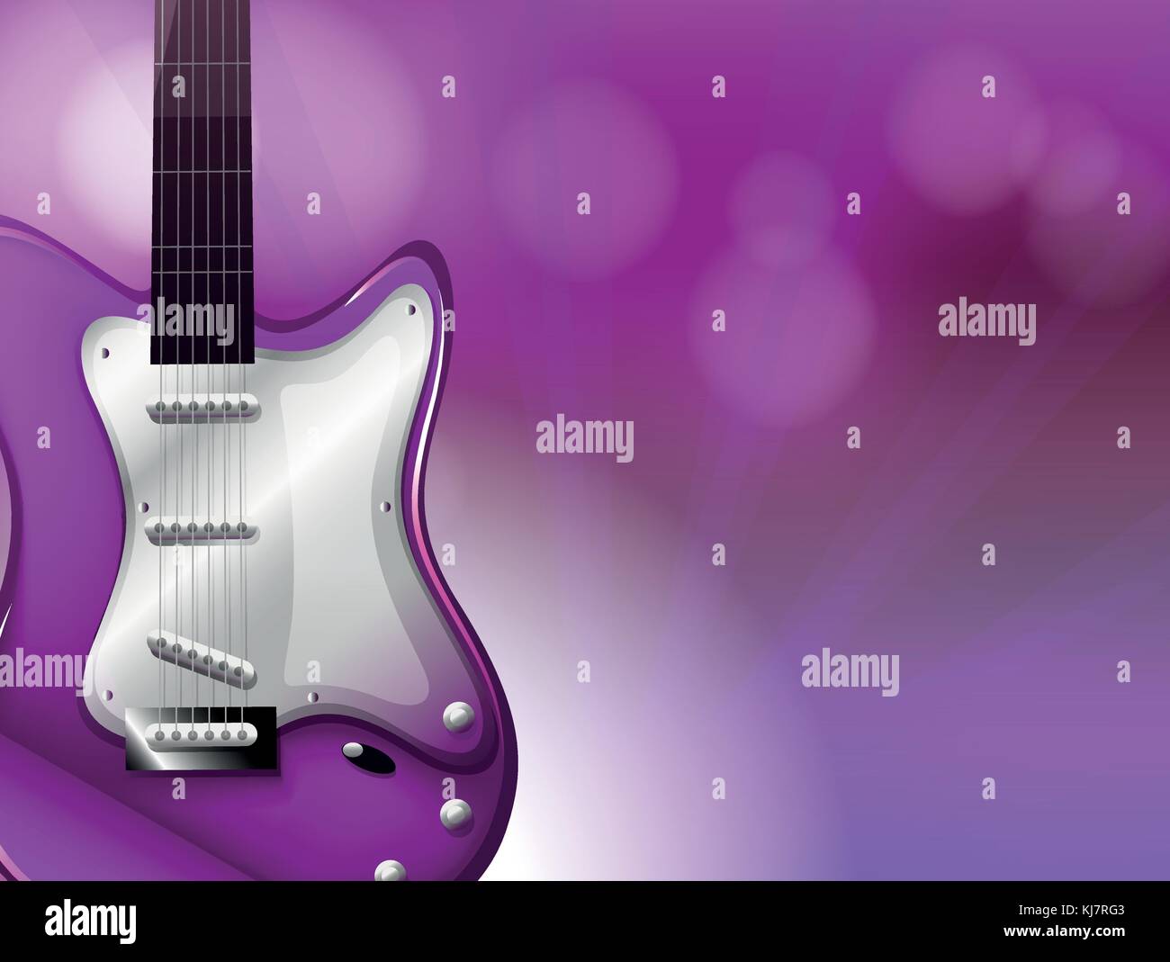 Illustration of a guitar with a gradient colored background Stock ...