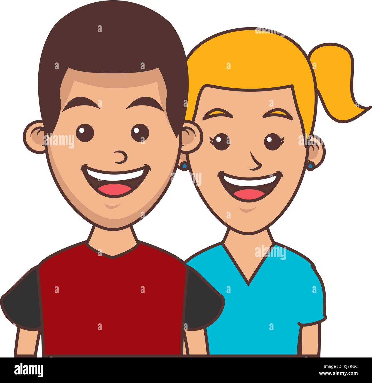Couple of friends cartoon Stock Vector Image & Art - Alamy