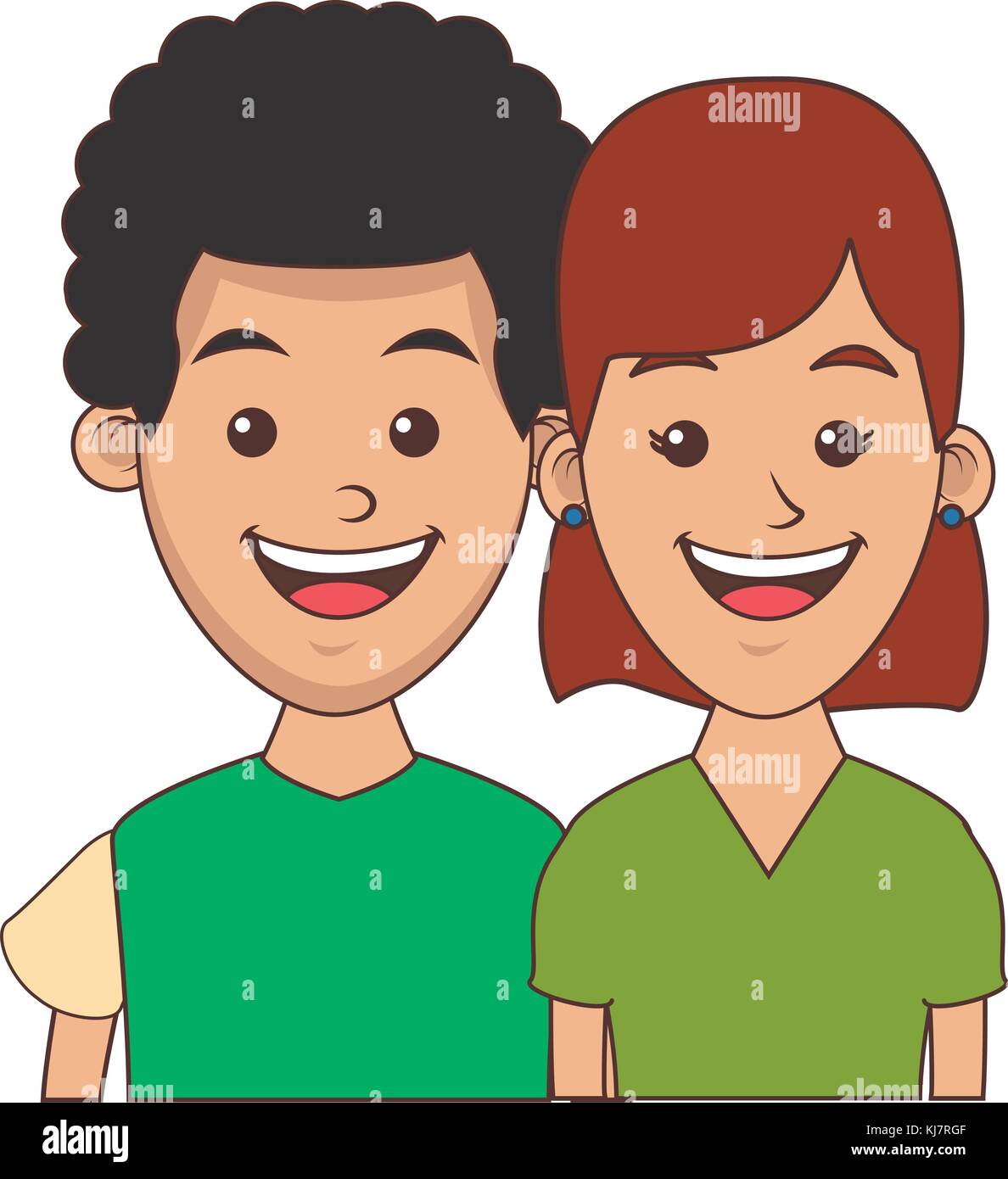 Couple of friends cartoon Stock Vector Image & Art - Alamy