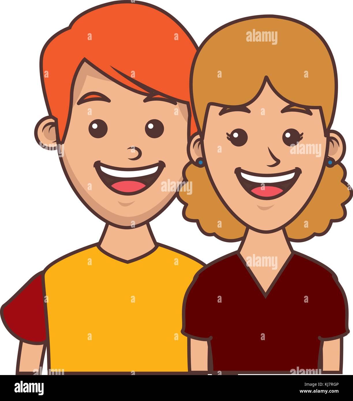 Couple of friends cartoon Stock Vector Image & Art - Alamy
