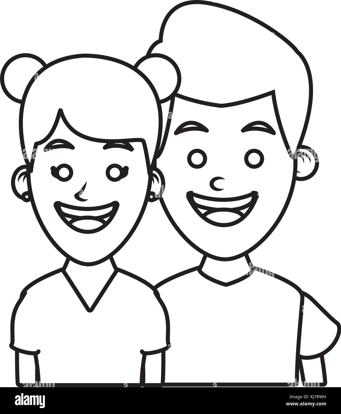 Couple of friends cartoon Stock Vector Image & Art - Alamy