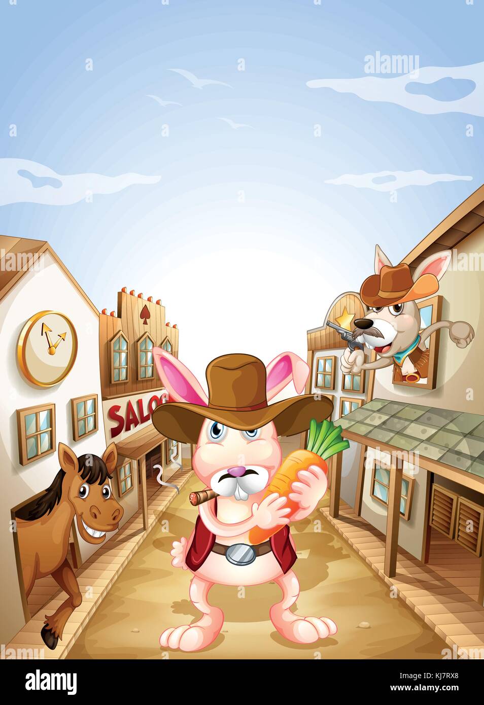 Illustration of the animals in the neighborhood Stock Vector Image ...