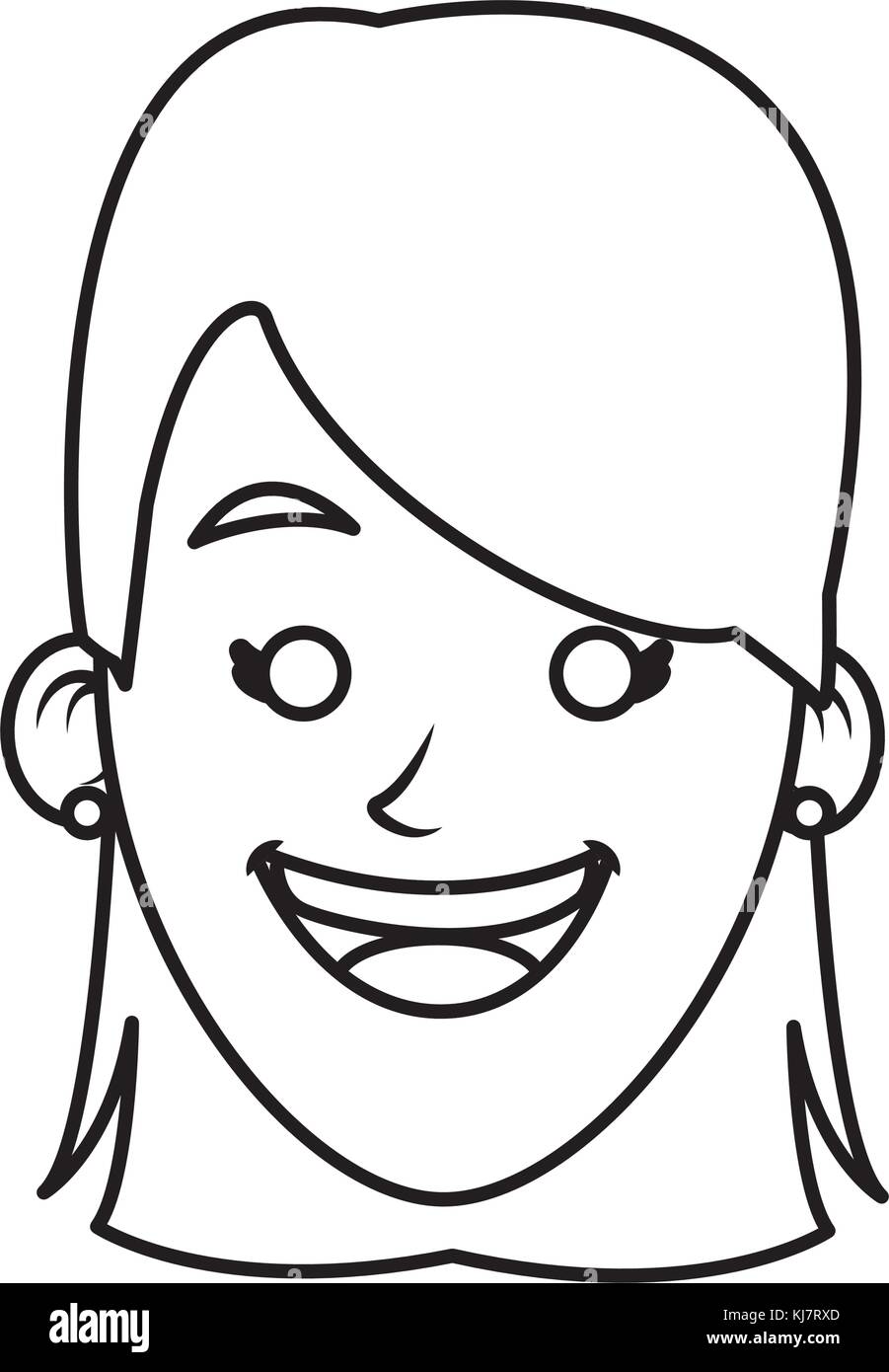 Woman smiling cartoon Stock Vector Image & Art - Alamy