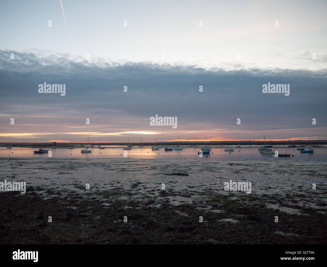 empty landscape wooden path walkway west mersea pontoon jetty; west ...