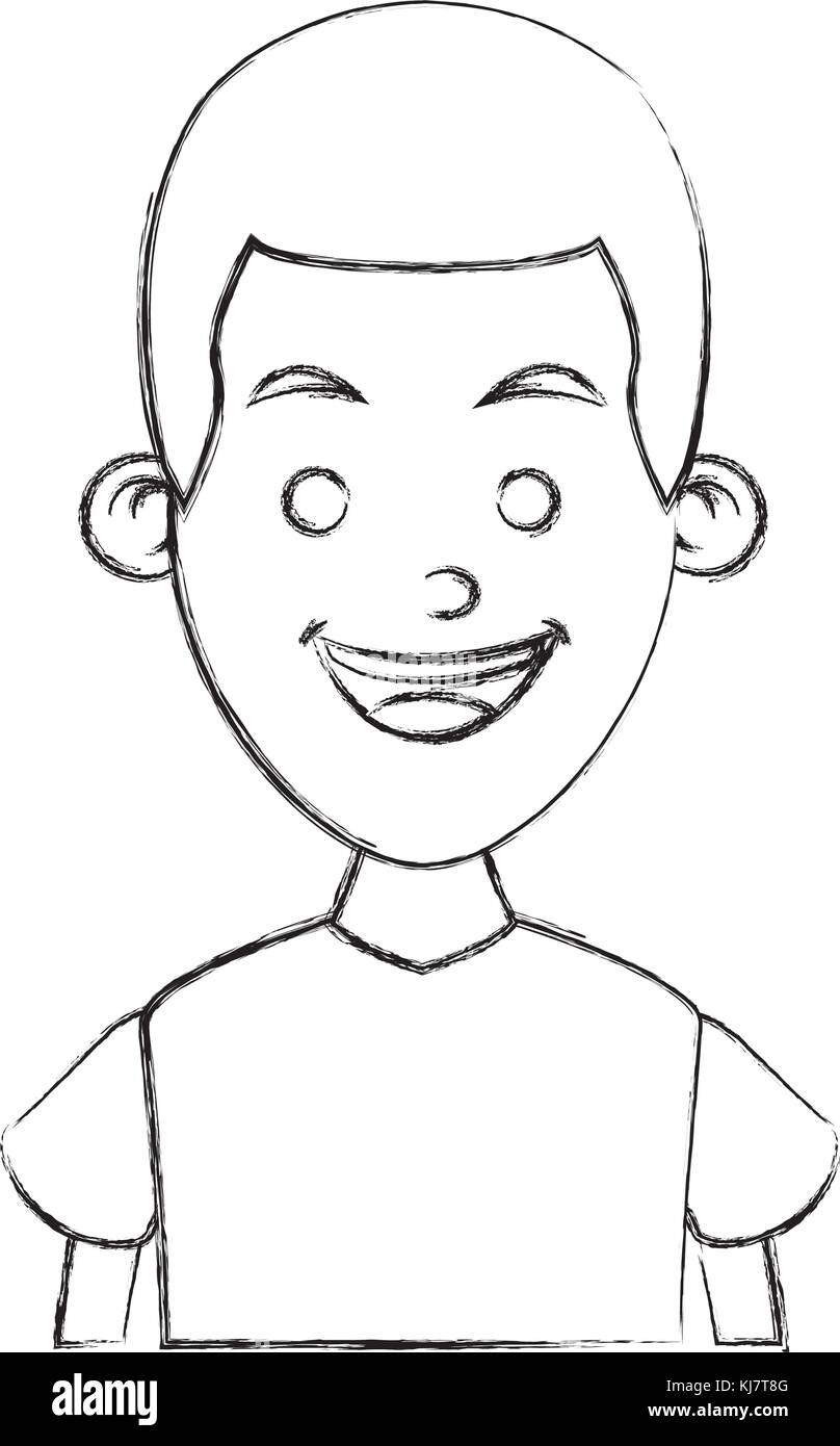 Boy smiling profile Stock Vector Image & Art - Alamy