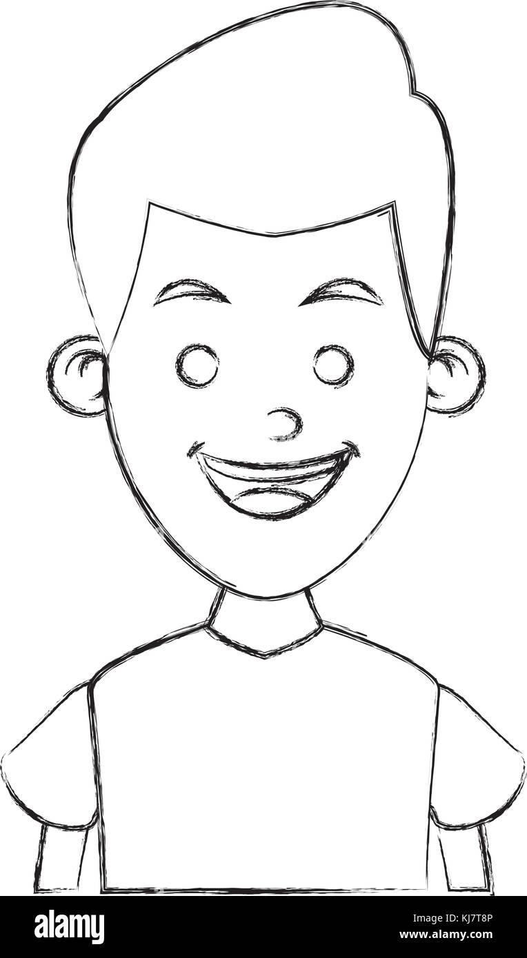 Boy smiling profile Stock Vector Image & Art - Alamy