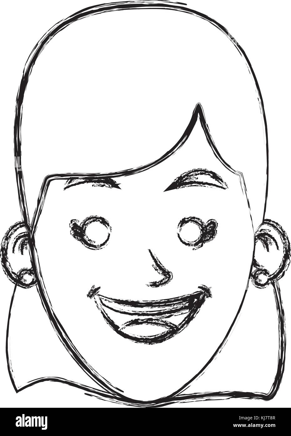 Woman smiling cartoon Stock Vector Image & Art - Alamy