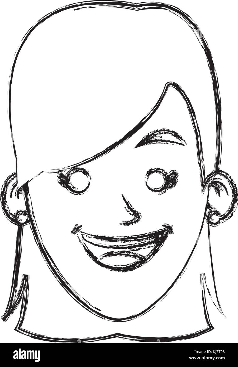Woman smiling cartoon Stock Vector Image & Art - Alamy