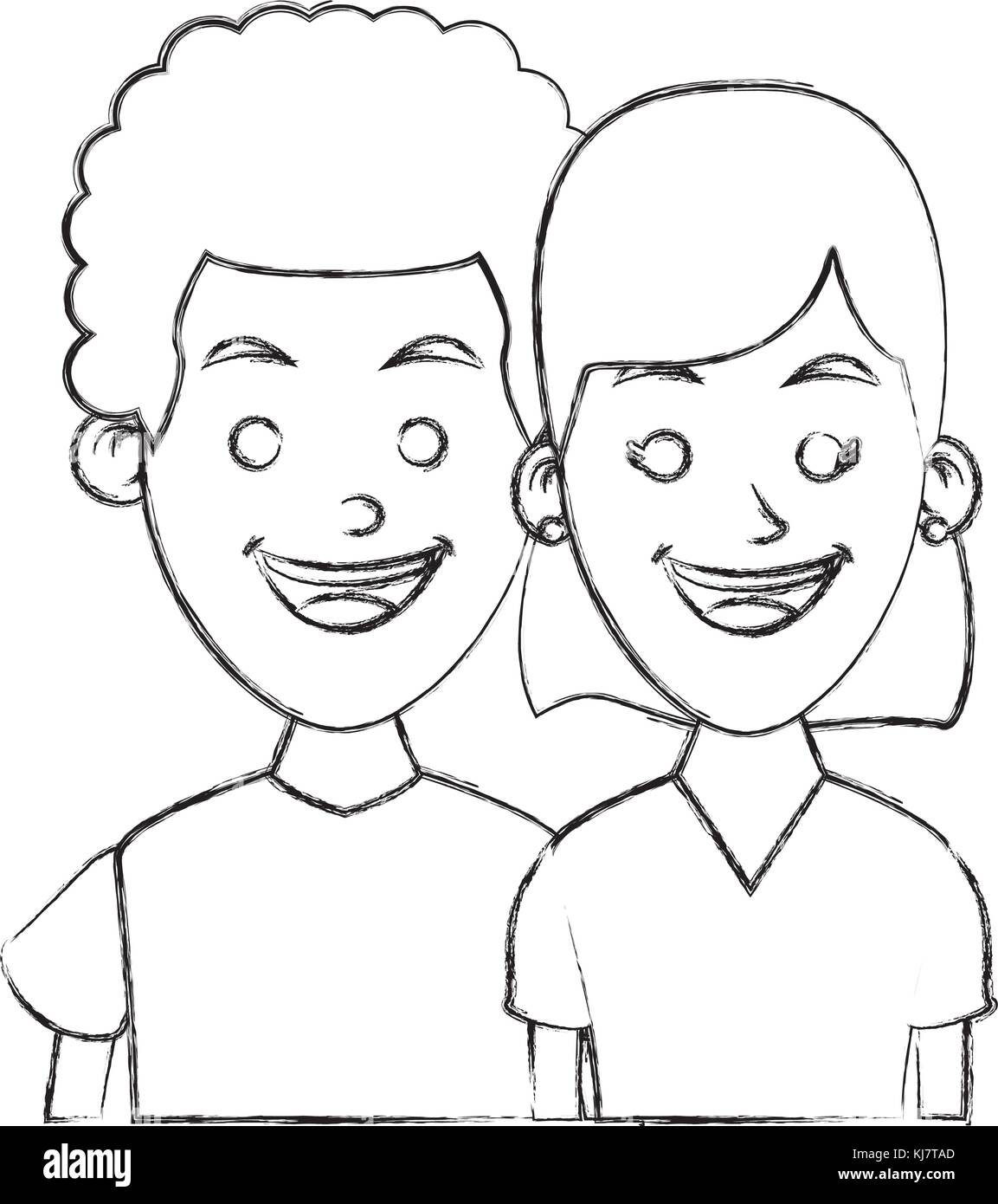 Couple of friends cartoon Stock Vector Image & Art - Alamy