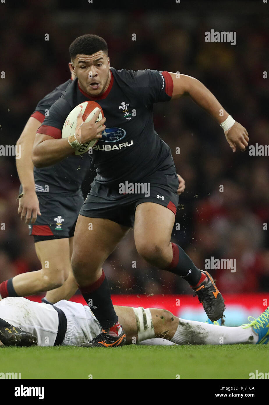 Wales Leon Brown during the Autumn International at the Principality ...
