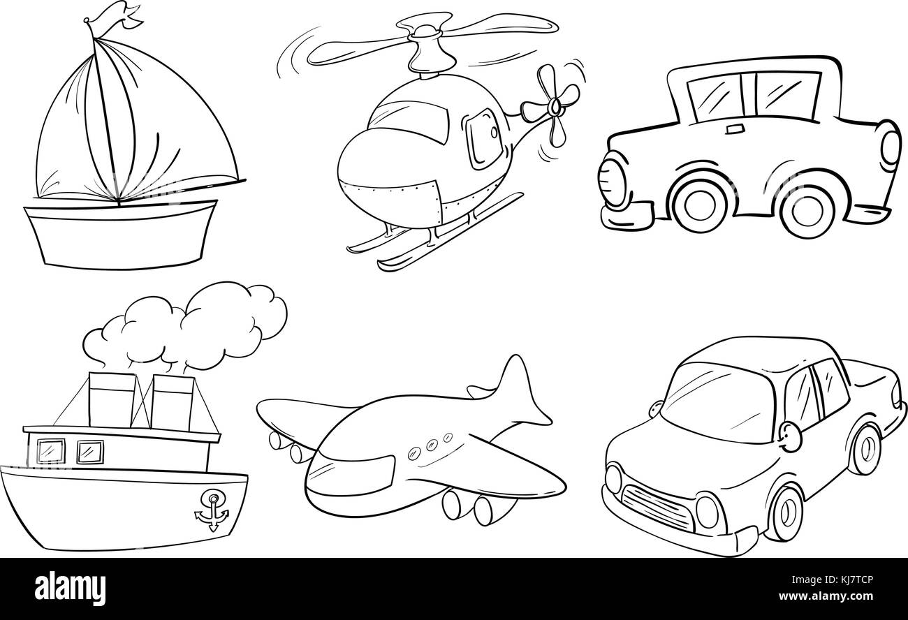 Air Transportation Clipart Black And White Fish