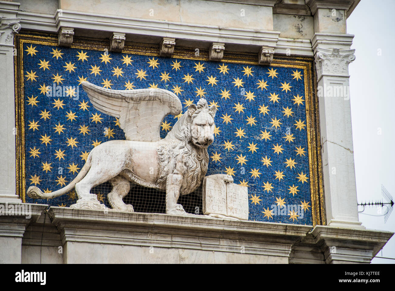 The Lion of Saint Mark on the Torre dell’Orologio in St Marks Square ...