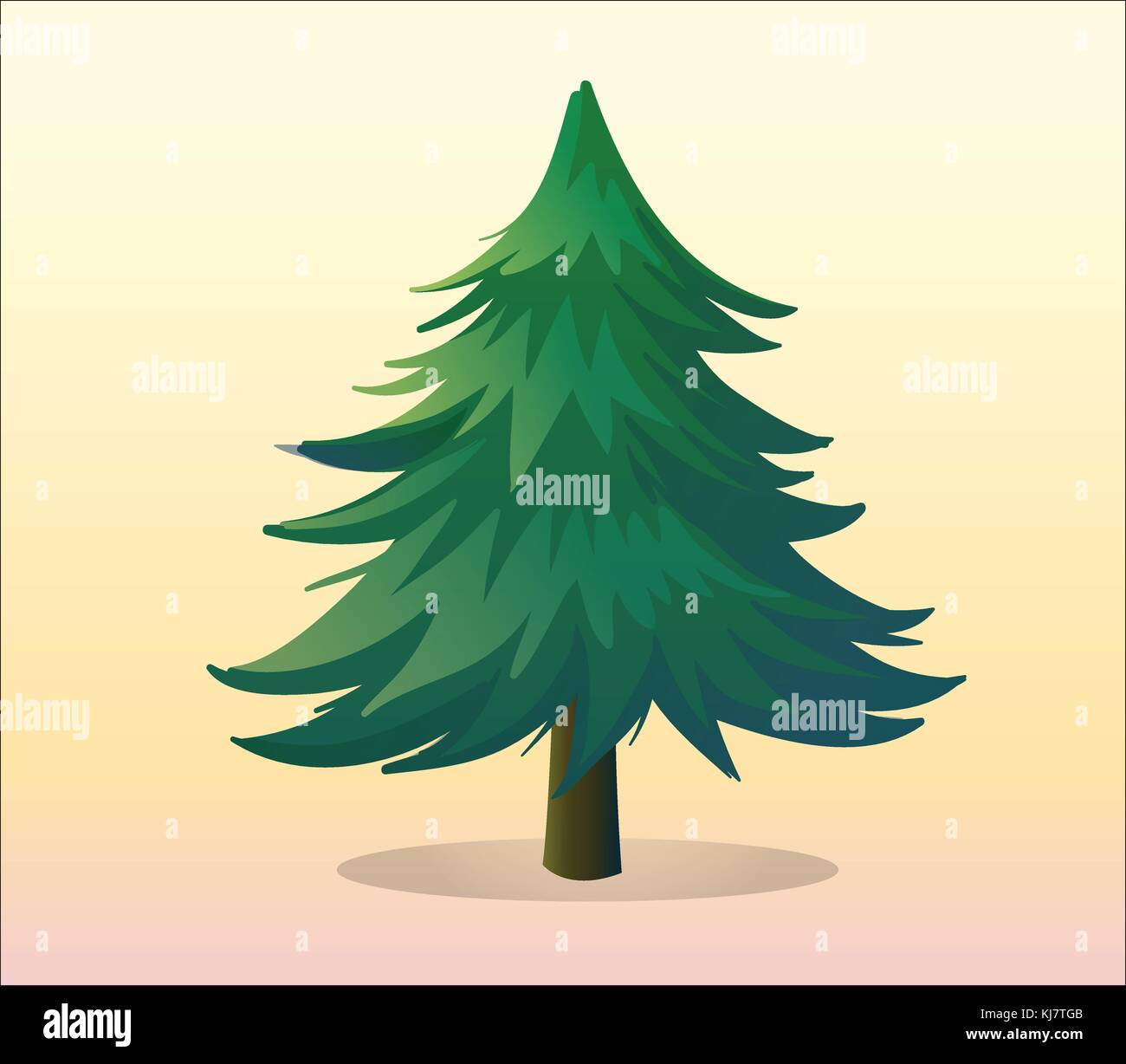 Illustration of a big pine tree Stock Vector Image & Art - Alamy