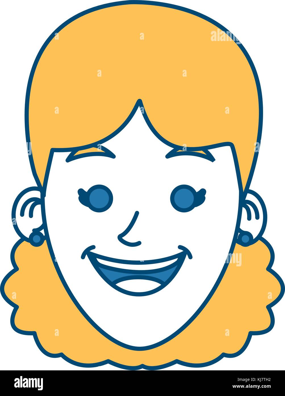 Woman smiling cartoon Stock Vector Image & Art - Alamy