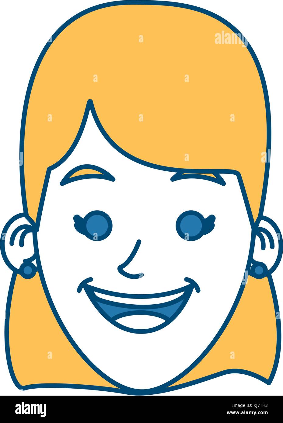 Woman smiling cartoon Stock Vector Image & Art - Alamy