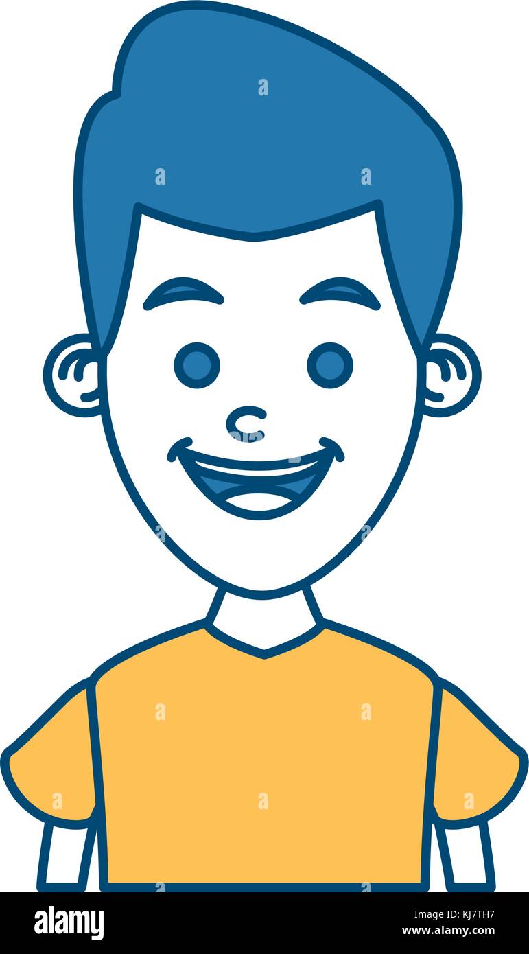 Boy smiling profile Stock Vector Image & Art - Alamy