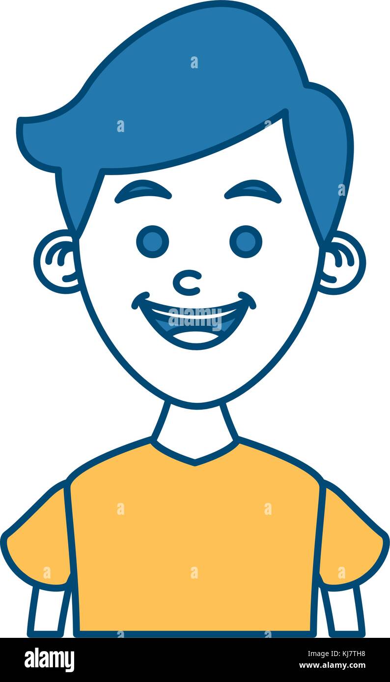 Boy smiling profile Stock Vector Image & Art - Alamy
