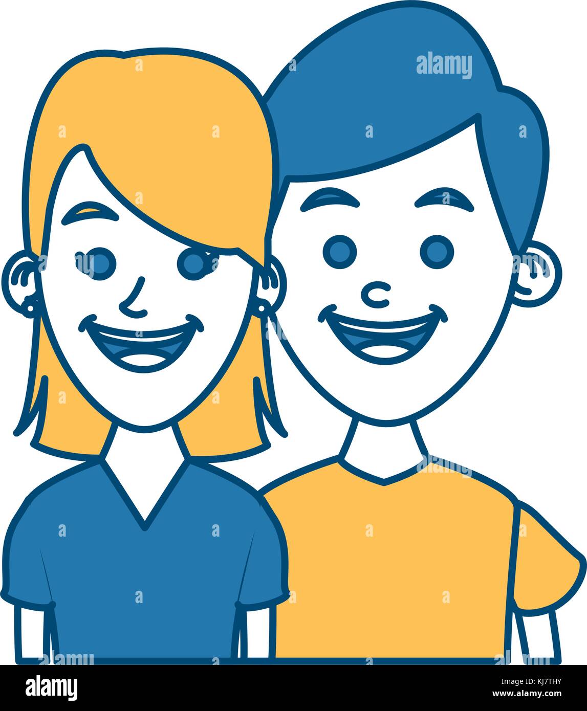 Couple of friends cartoon Stock Vector Image & Art - Alamy