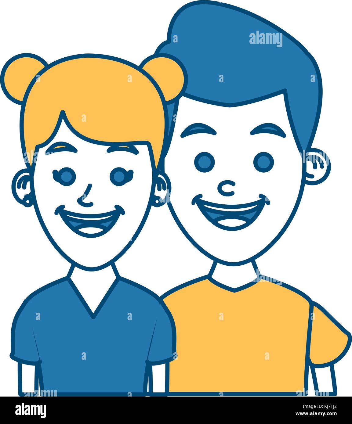 Couple of friends cartoon Stock Vector Image & Art - Alamy