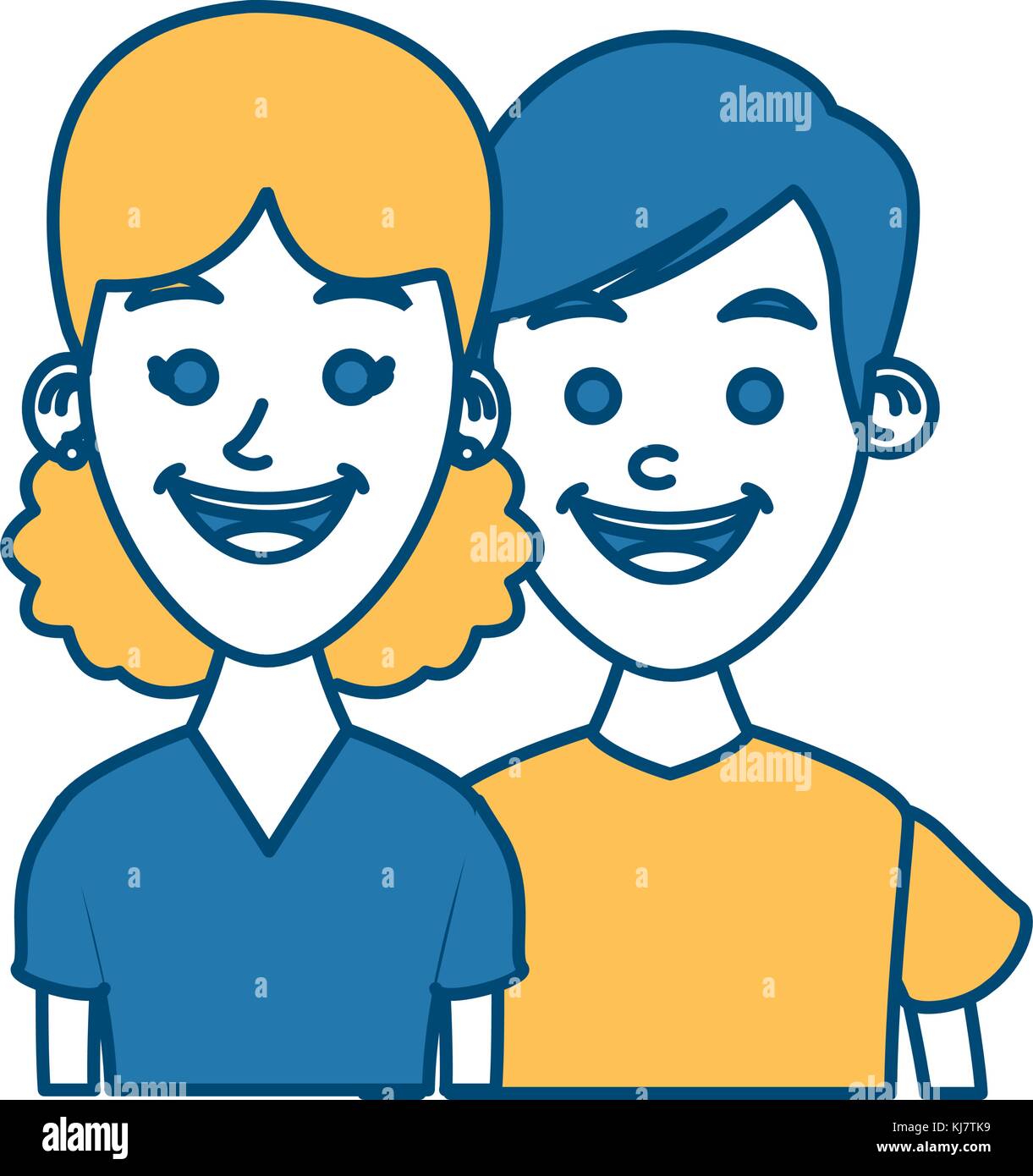 Couple of friends cartoon Stock Vector Image & Art - Alamy