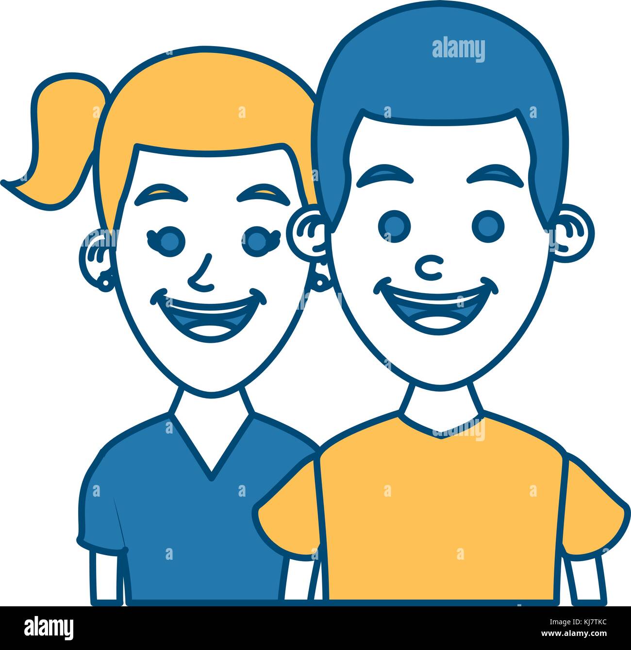 Couple of friends cartoon Stock Vector Image & Art - Alamy