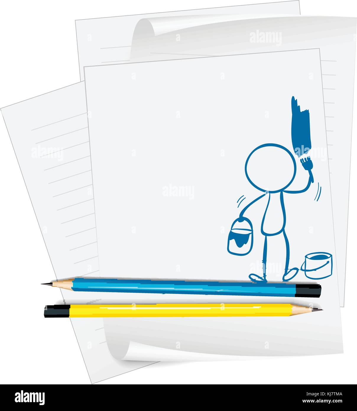 Painting edges of wall Stock Vector Images - Alamy