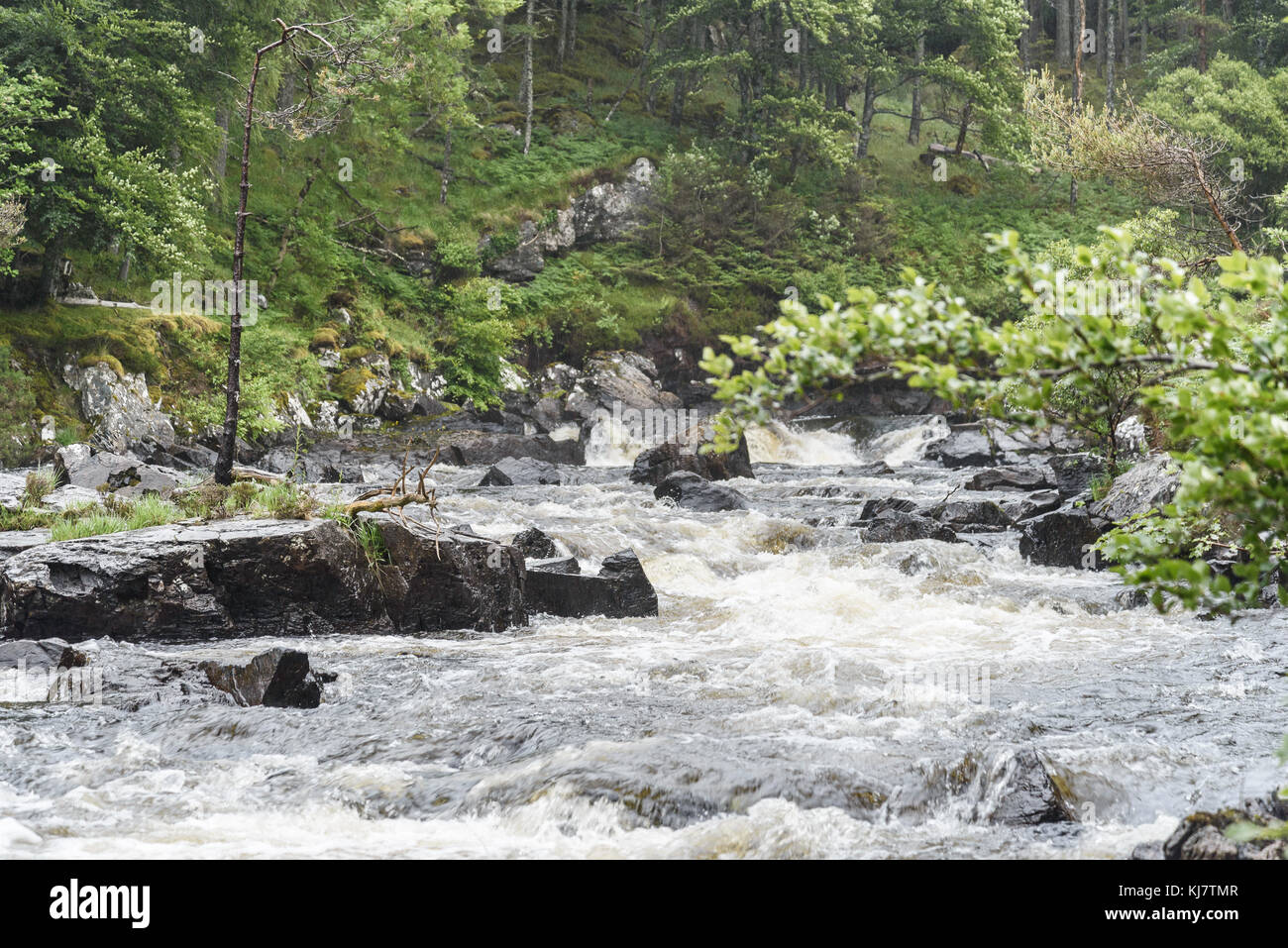 river inver at the mouth of loch Inver close to Lochinver village Stock ...