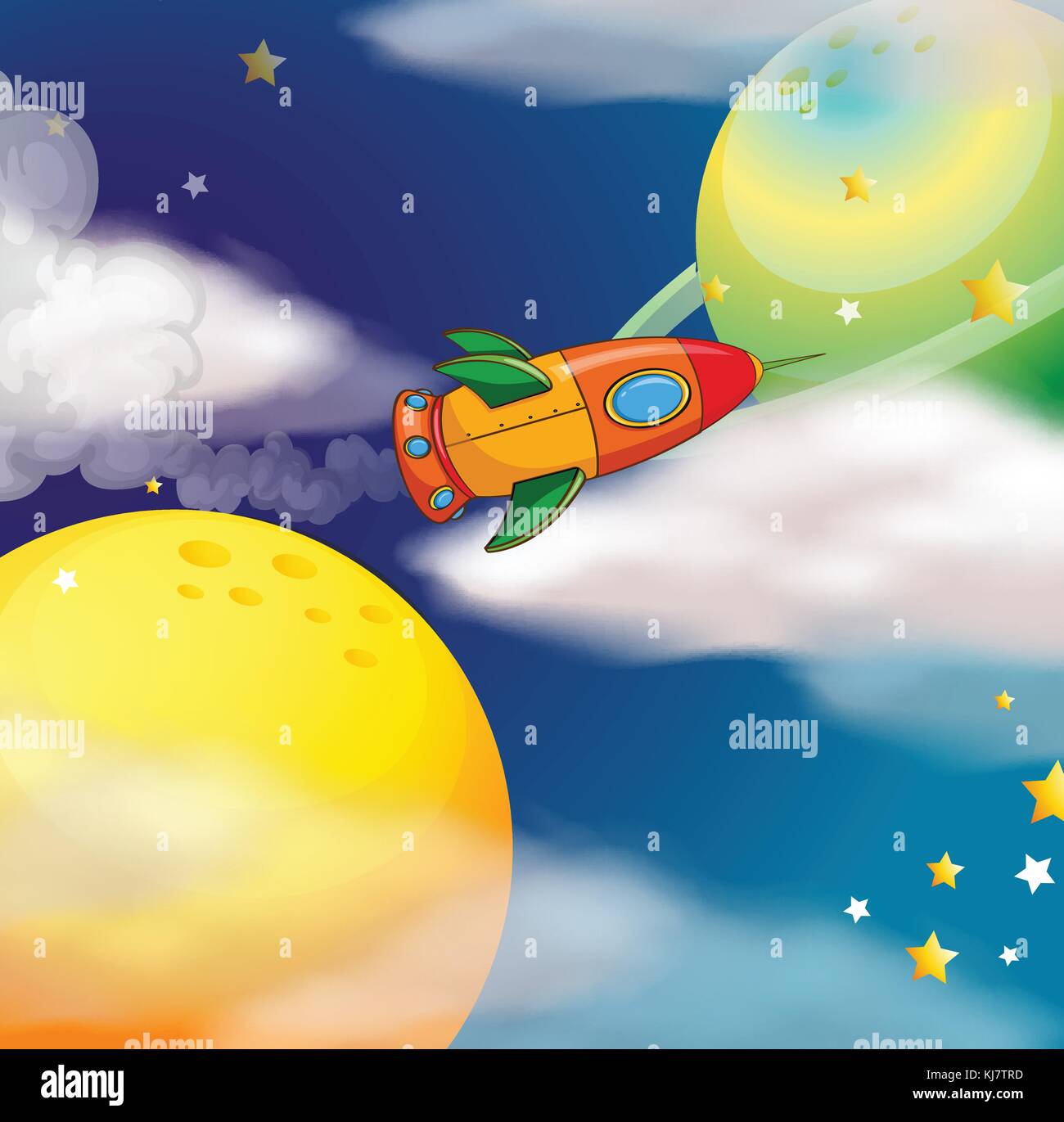 Space moon asteroids stars Stock Vector Images - Alamy