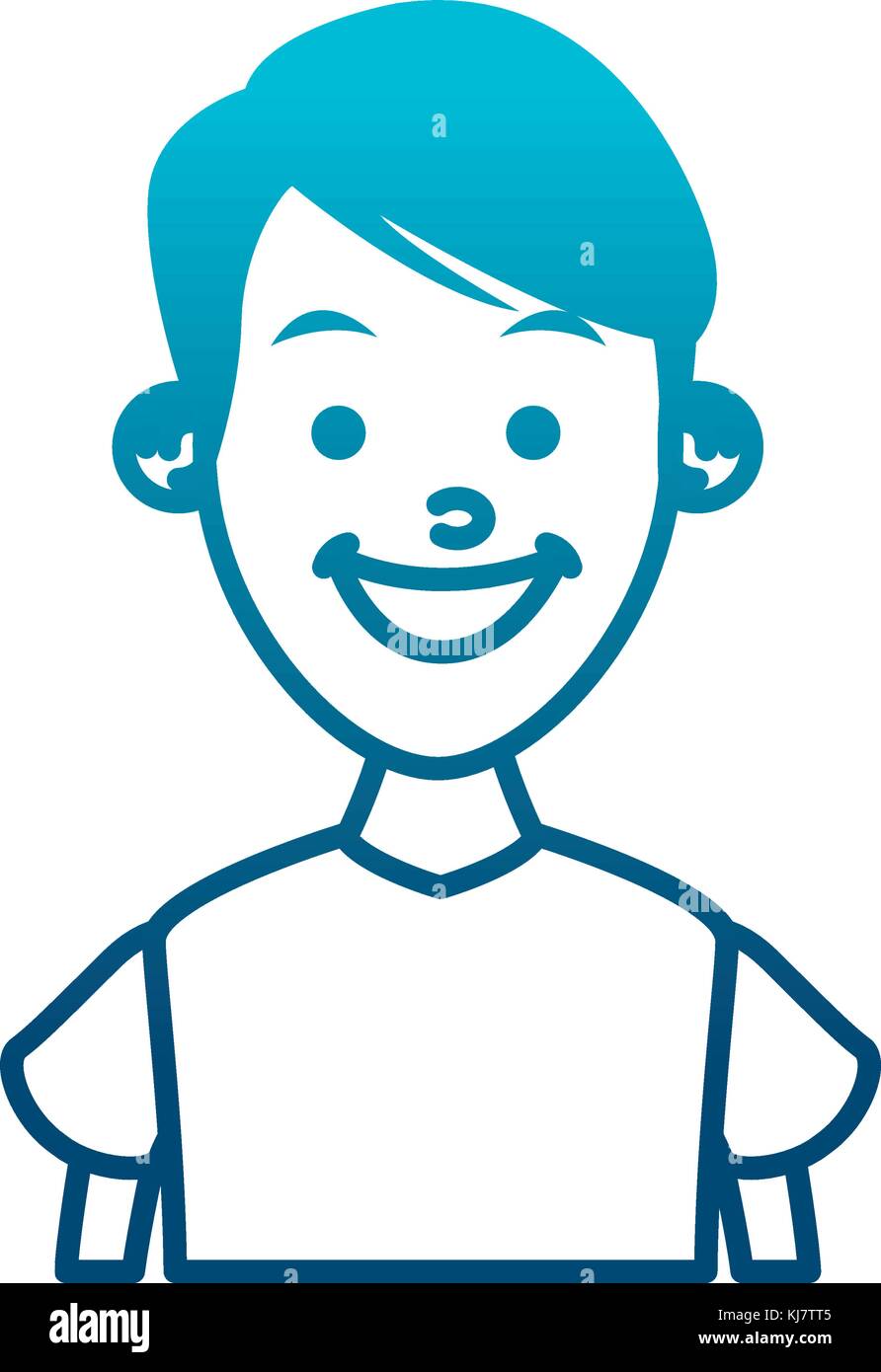 Boy smiling profile Stock Vector Image & Art - Alamy