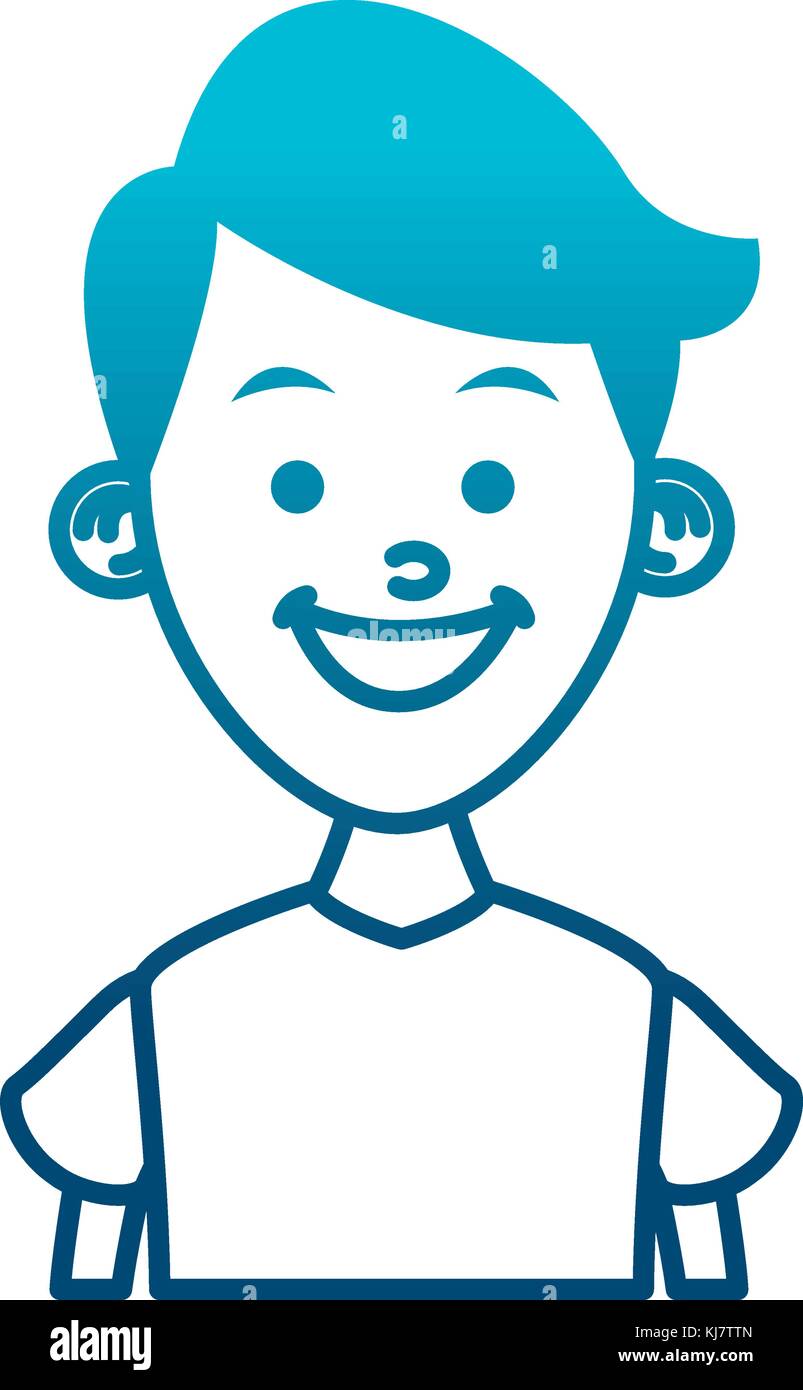 Boy smiling profile Stock Vector Image & Art - Alamy