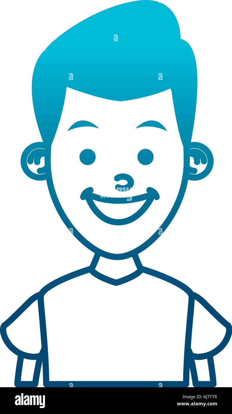 Boy smiling profile Stock Vector Image & Art - Alamy