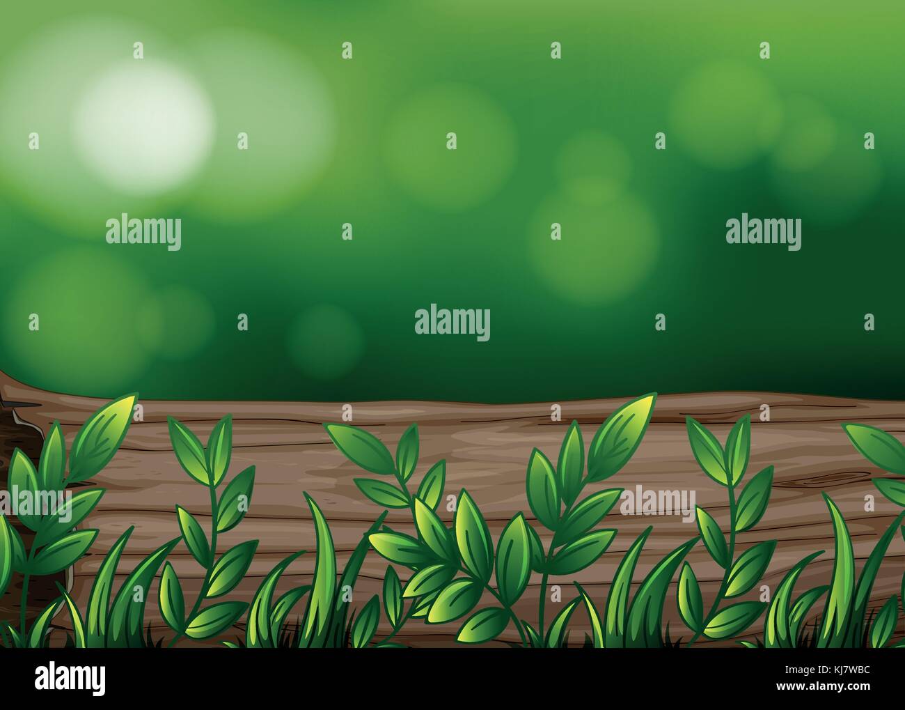 Illustration of a big trunk with plants Stock Vector Image & Art - Alamy