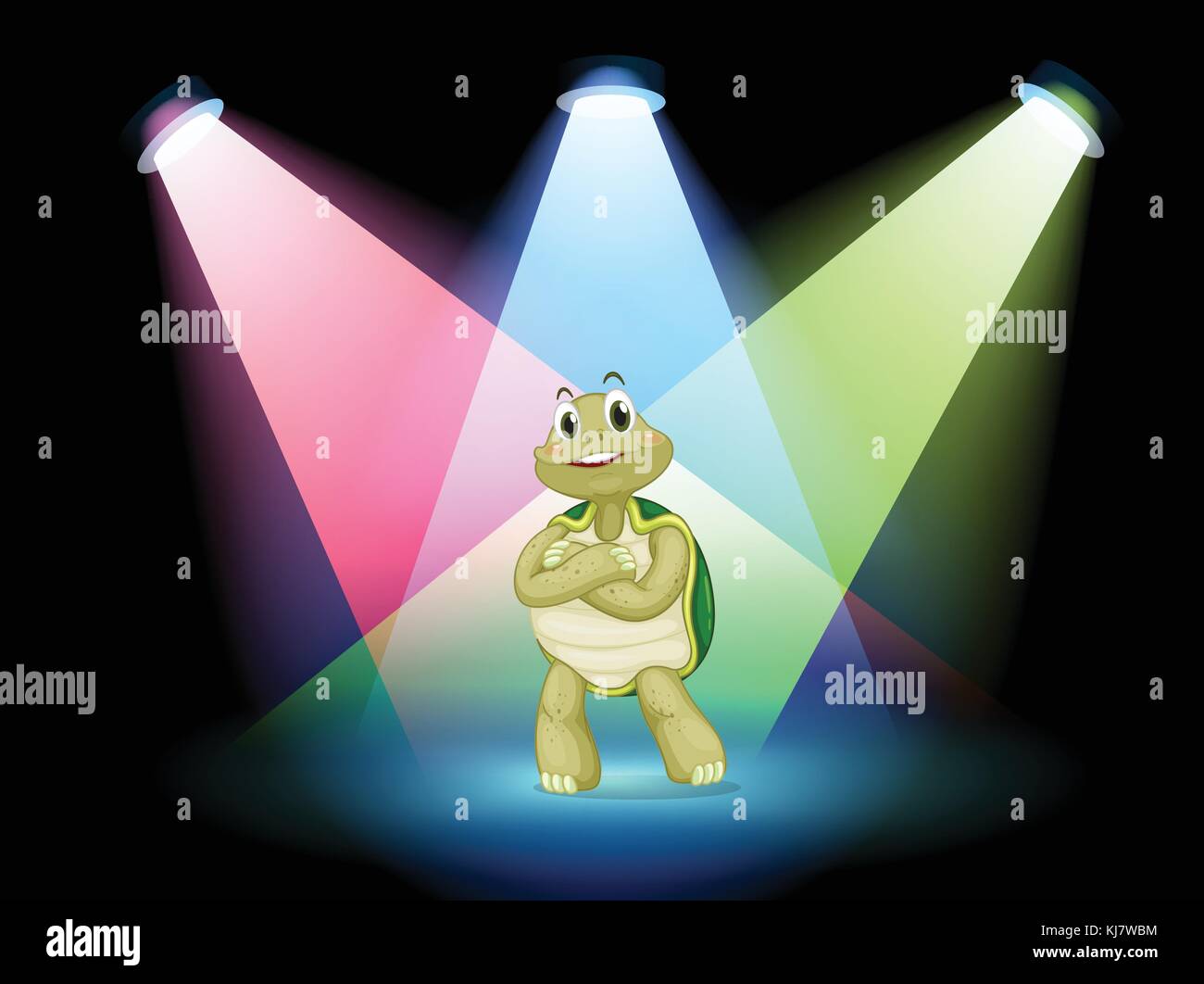 Illustration of a turtle standing at the stage Stock Vector Image & Art ...