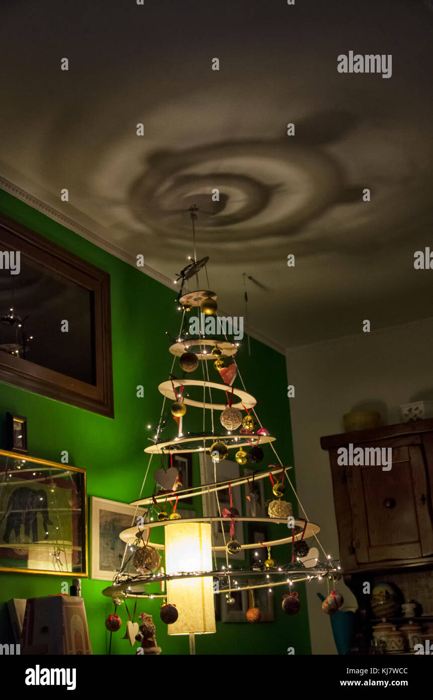 View of Christmas tree made with poor material Stock Photo - Alamy