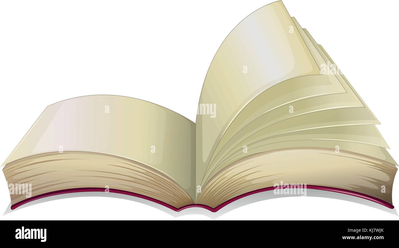 Illustration of an empty open book on a white background Stock Vector ...