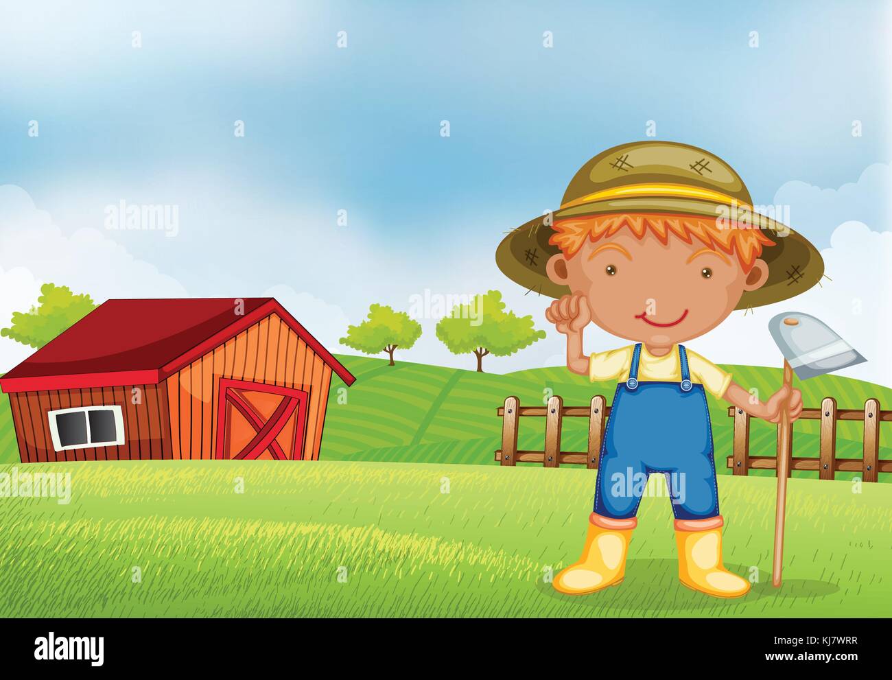 Hoe weeds Stock Vector Images - Alamy