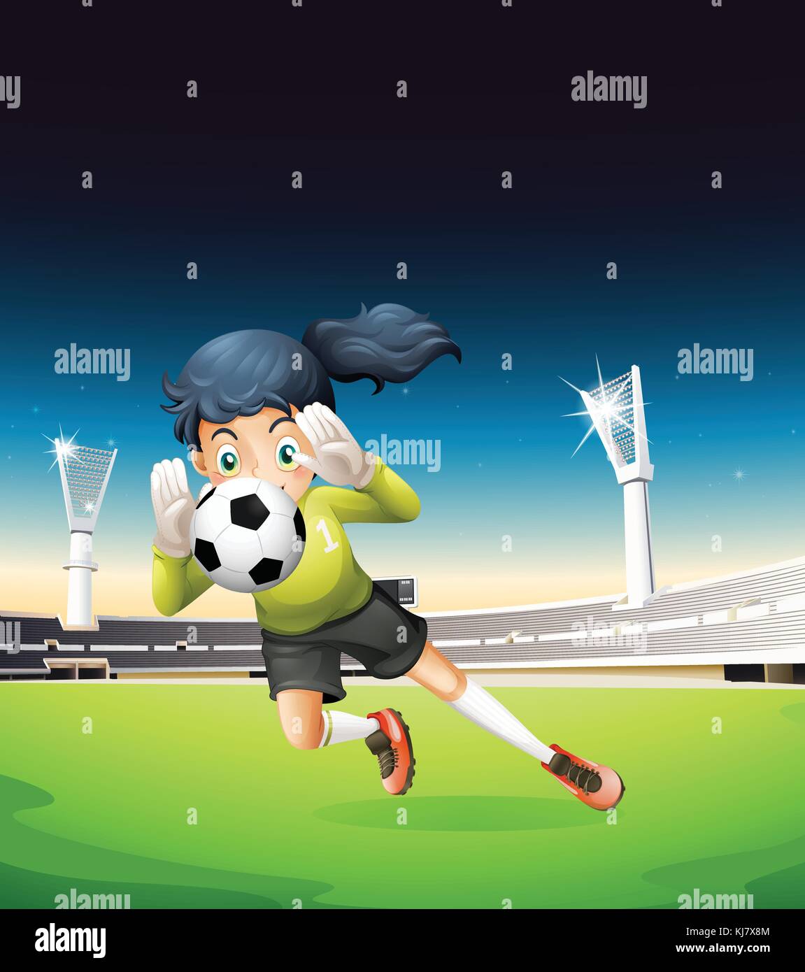 Lady football Stock Vector Images - Alamy