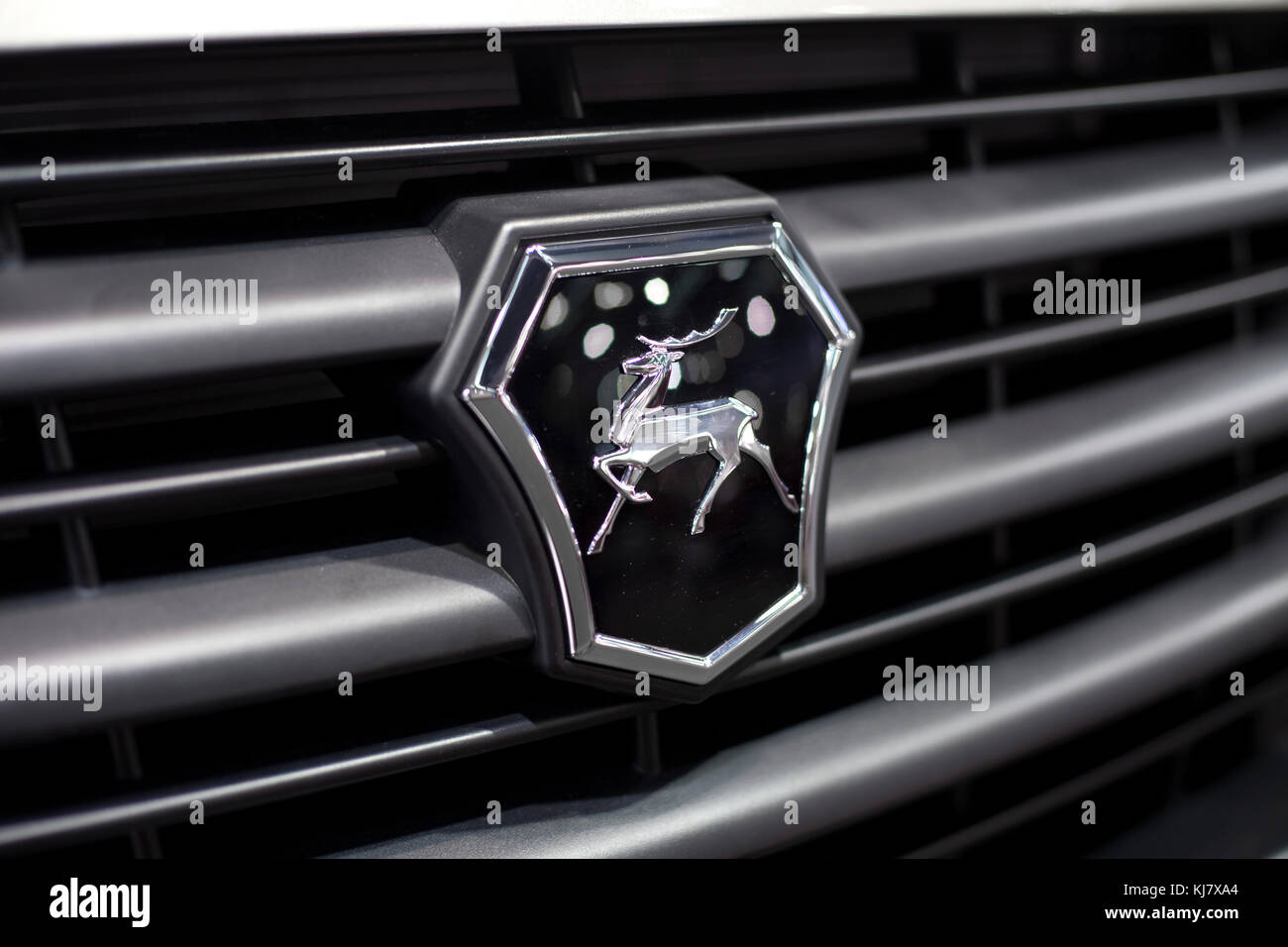 BELGRADE, SERBIA - MARCH 28, 2017: Detail of the Gaz vehicle in ...