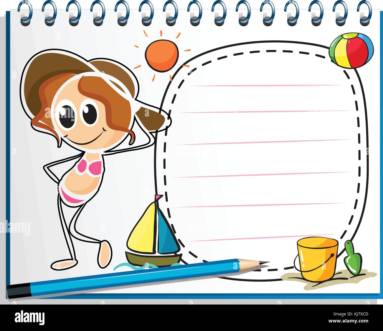 Lady notebook Stock Vector Images - Alamy