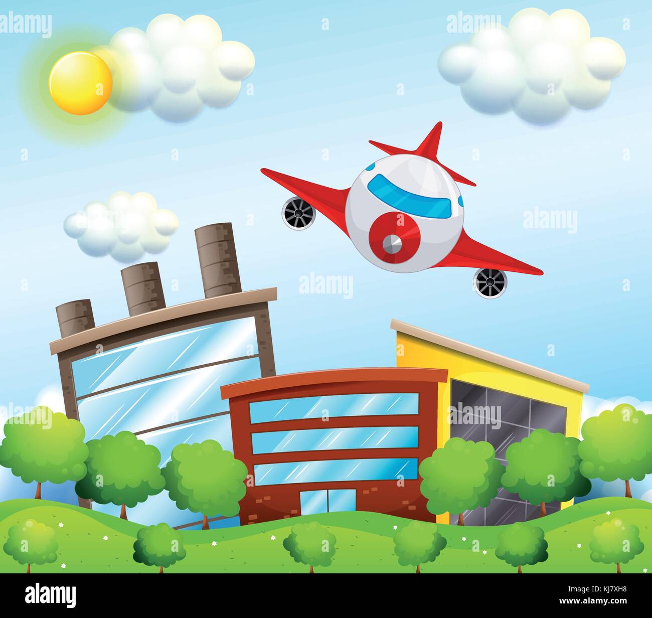 Hot summer city Stock Vector Images - Alamy