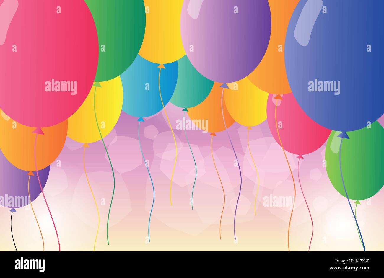 Illustration of the colorful party balloons Stock Vector Image & Art ...