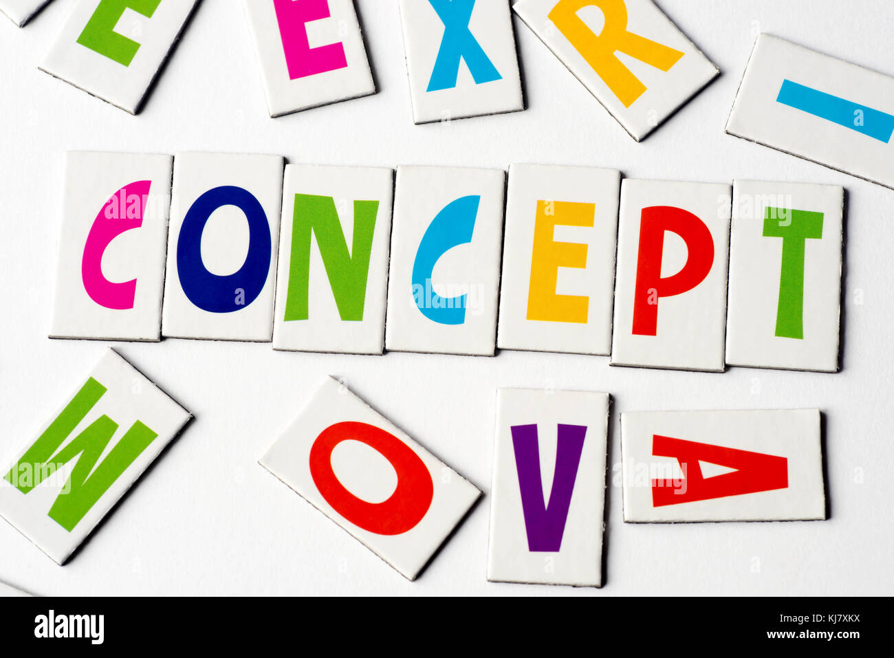 word concept made of colorful letters on white background Stock Photo ...