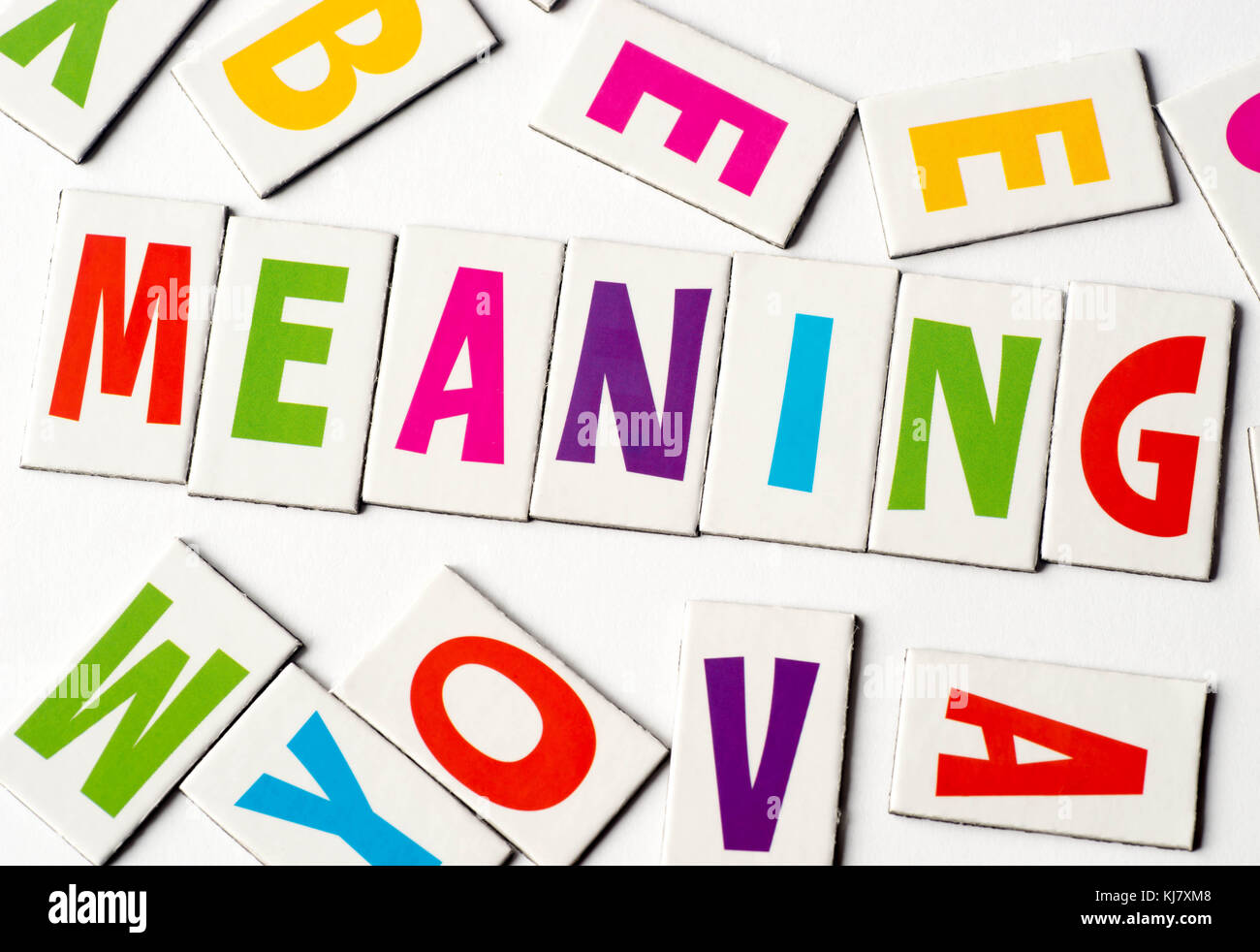 word made of colorful letters on white background Stock Photo - Alamy