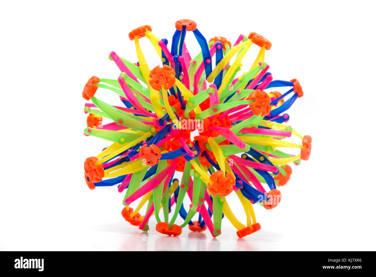 Collapsible rainbow color sphere isolated on a white background Stock ...