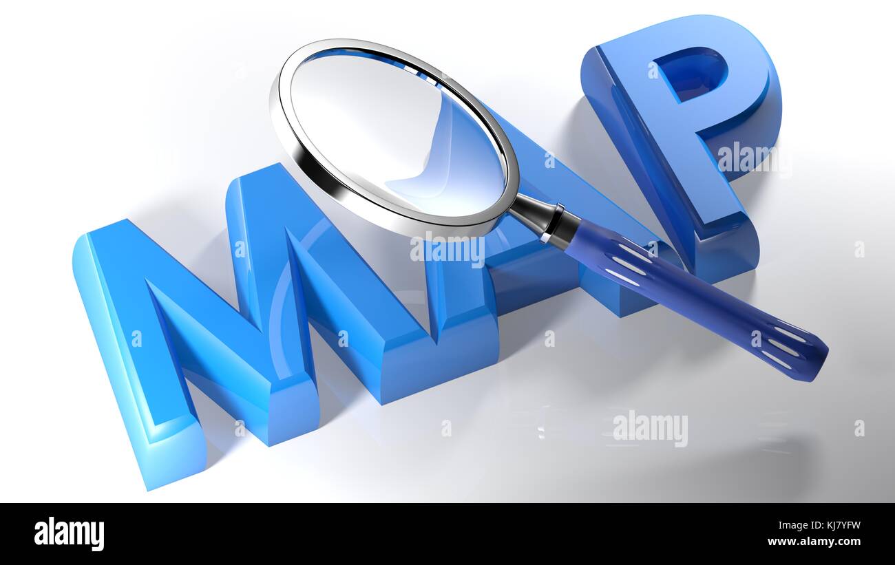 Magnifier on MAP - 3D rendering Stock Photo - Alamy