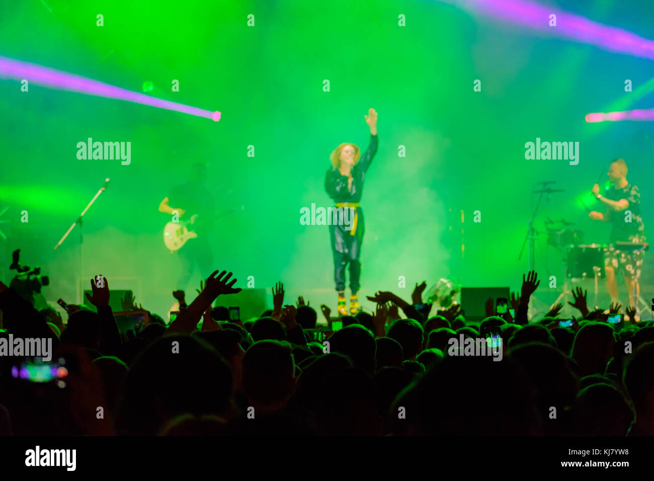 Group performing at live concert Stock Photo - Alamy