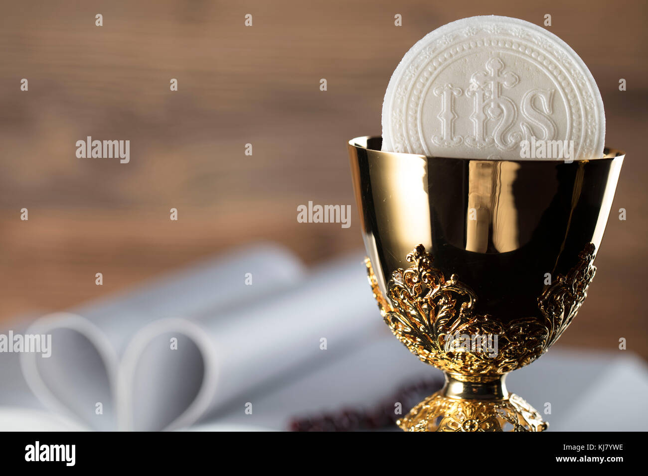 Symbols of Christianity religion, communion background Stock Photo - Alamy