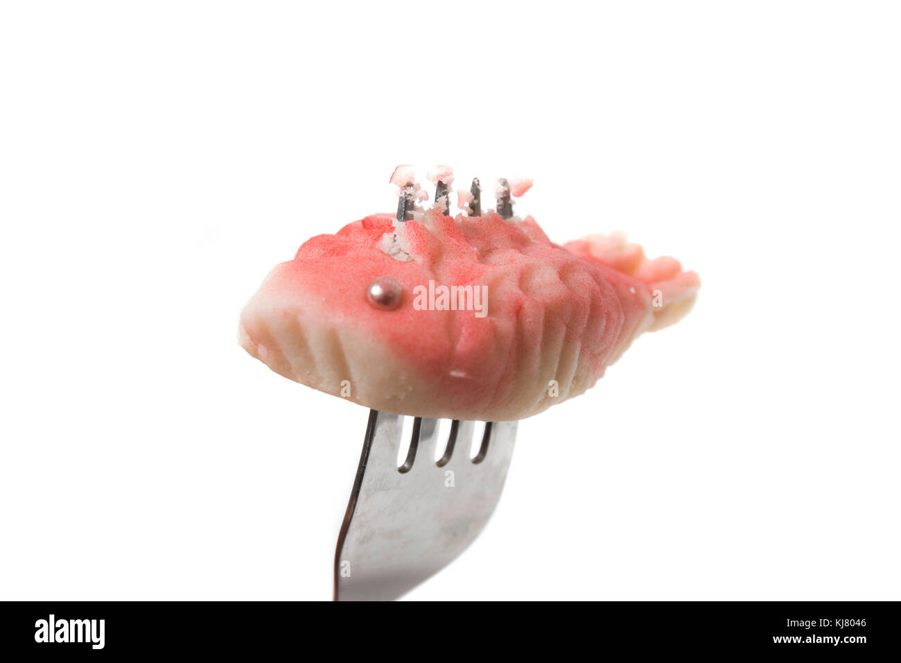 Composition of traditional portuguese fruity sweets on a fork Stock ...