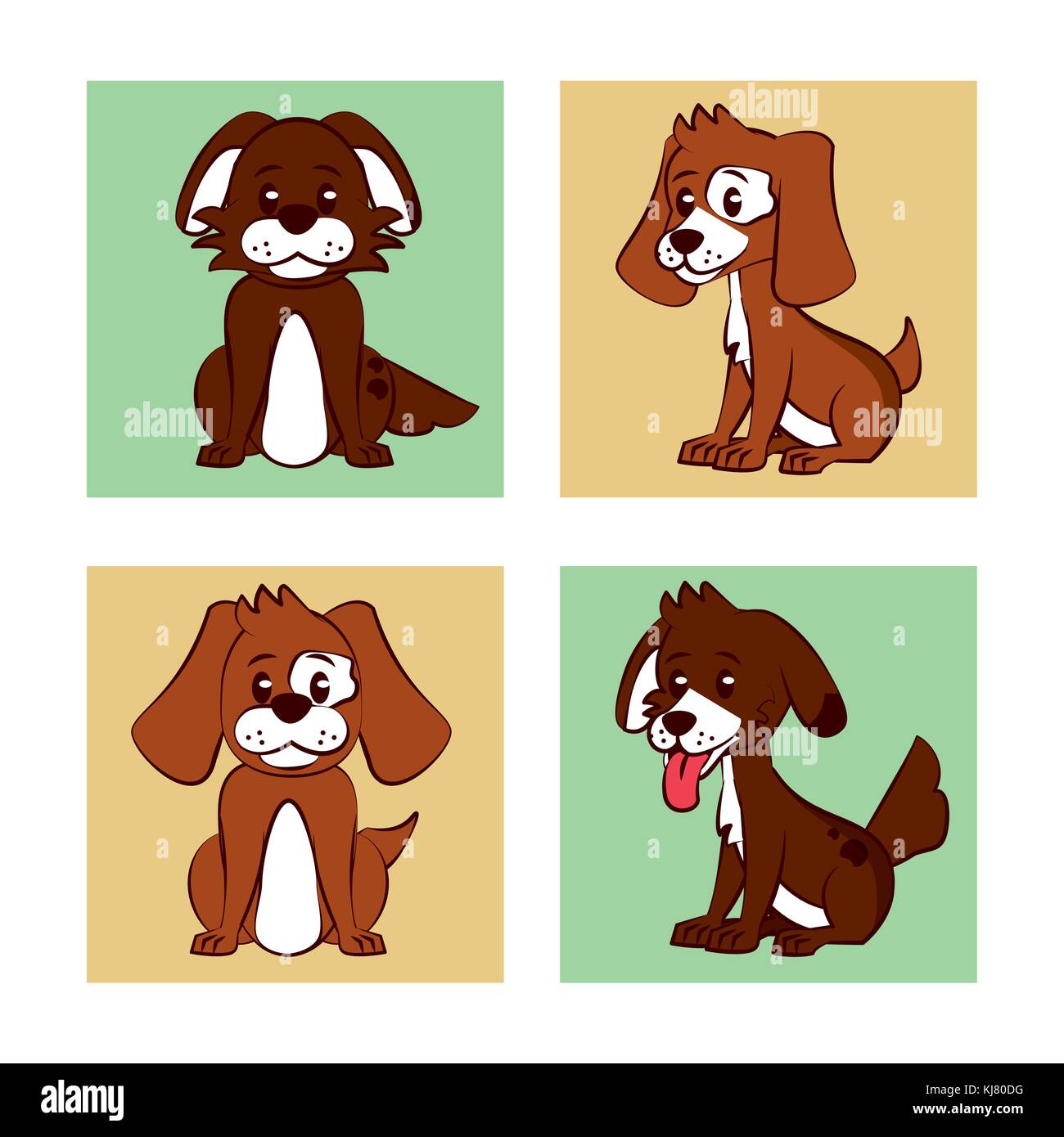 Cartoon Character Square Dog High Resolution Stock Photography and ...