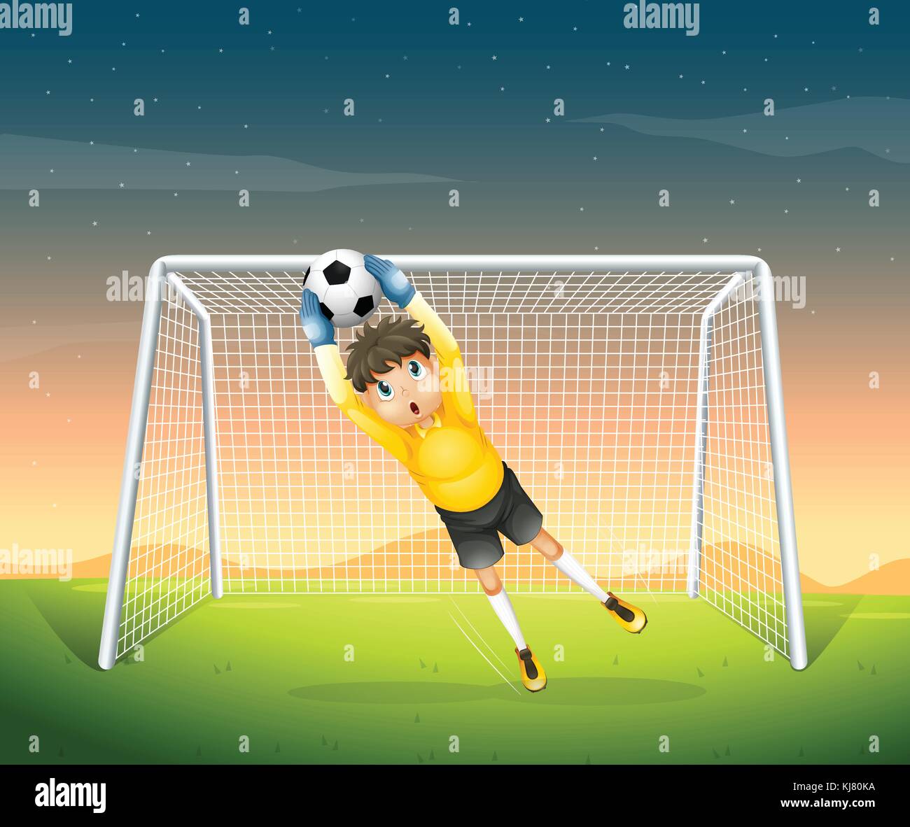 Young football stars Stock Vector Images - Alamy